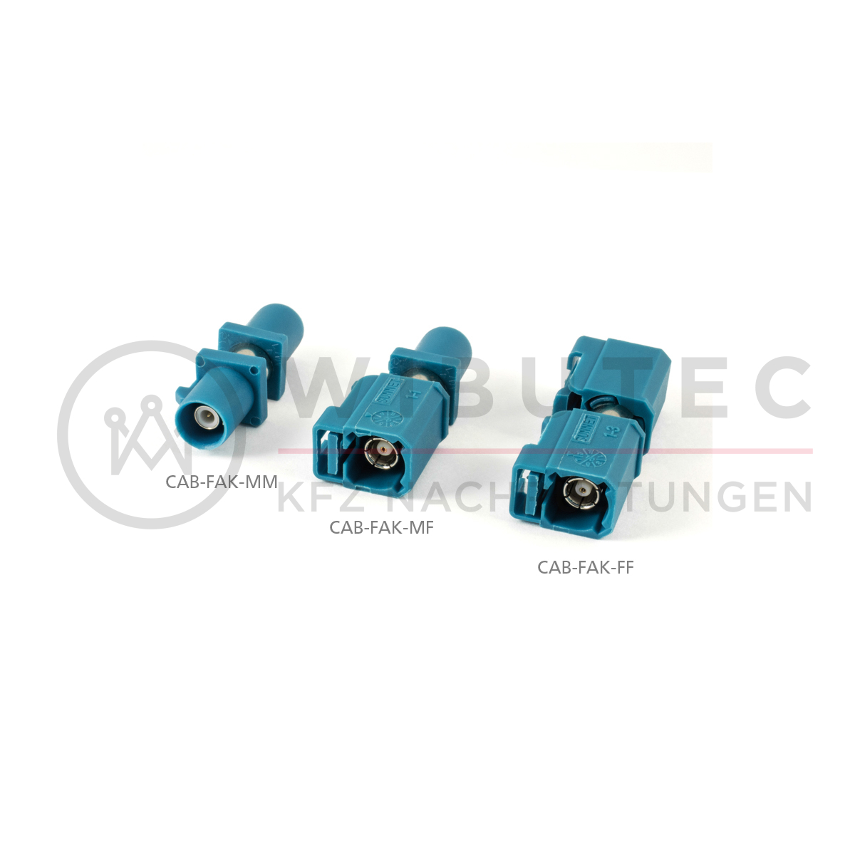 AMPIRE FAKRA adapter cable, male/male, water blue - Wibutec KFZ-Nachr ...