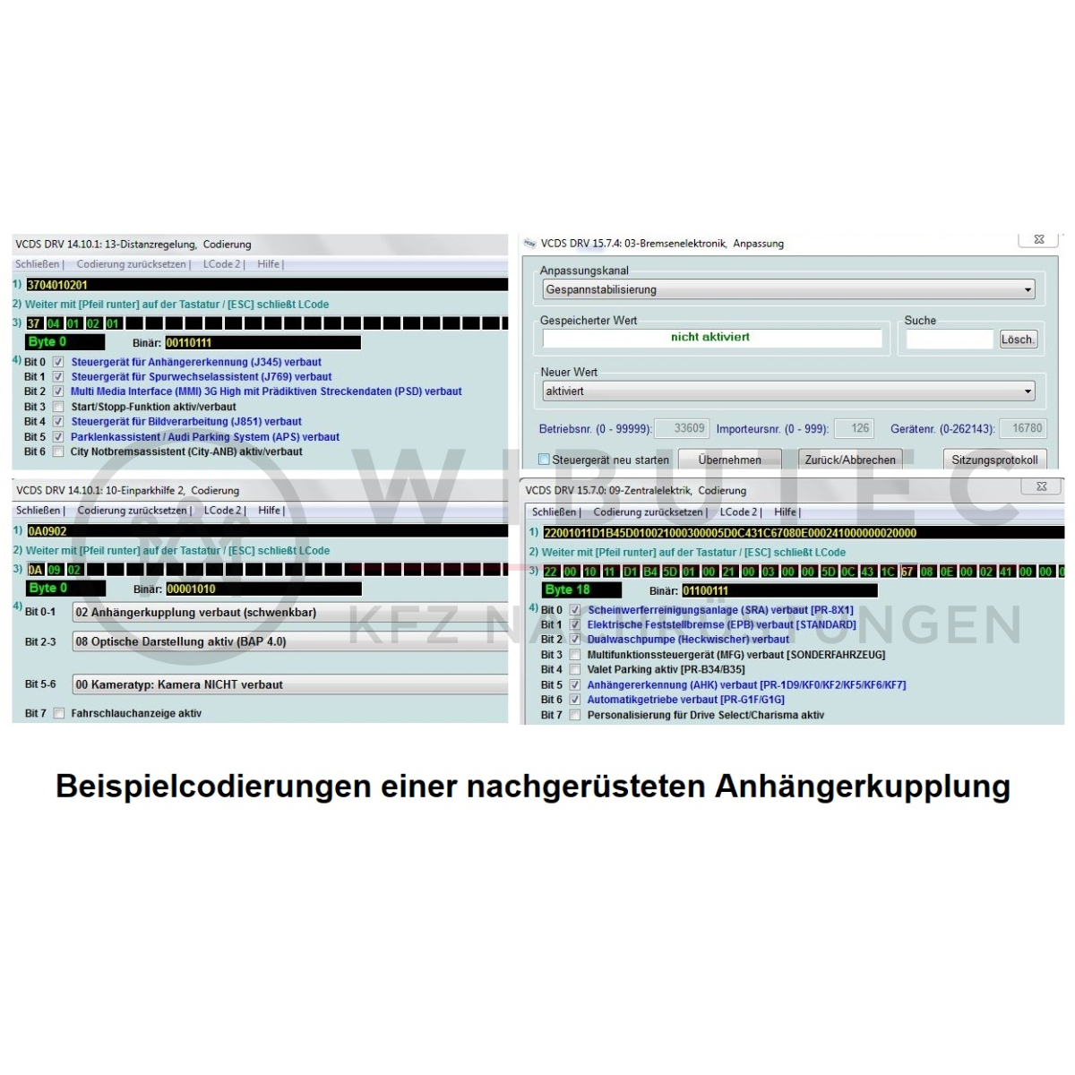 Coding activation of a retrofitted AHK trailer coupling in the Audi Q ...