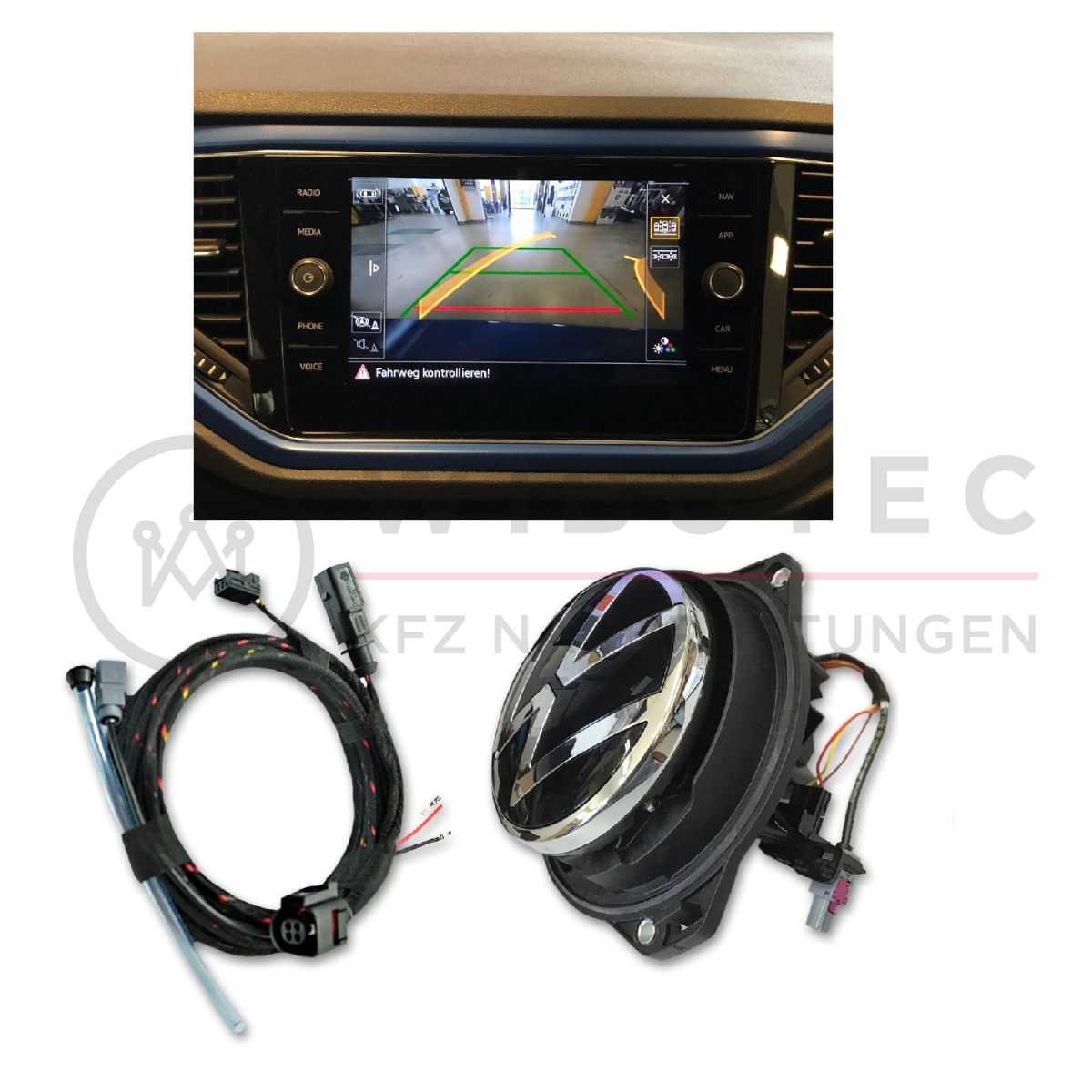 VW T-Roc rear view camera / rear view retrofit package, High variant ...