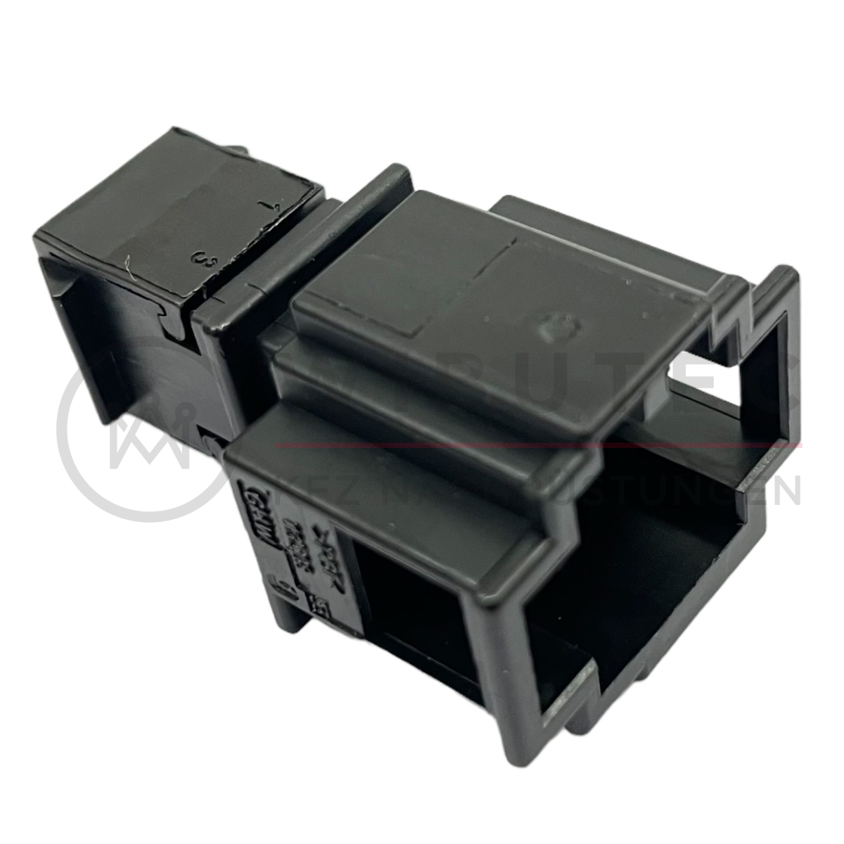 Stecker Flachkontaktgehaeuse mit Kontaktverriegelung 1J0972732, schwa ...