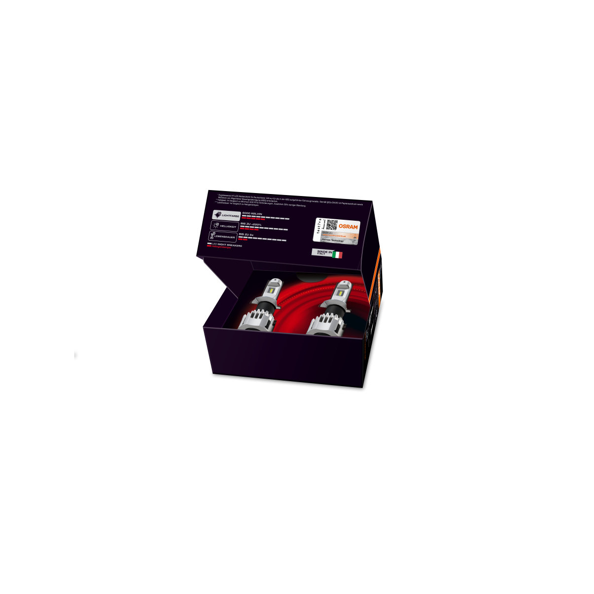 Fiat Ducato 250, 290 Nachrüstsatz H7 LED Lampenset Osram Night Breake ...
