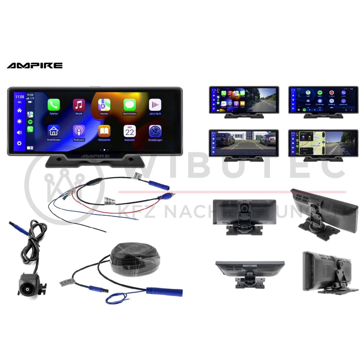 VW Amarok retrofit kit rear view camera, Apple CarPlay®, Android Auto ...
