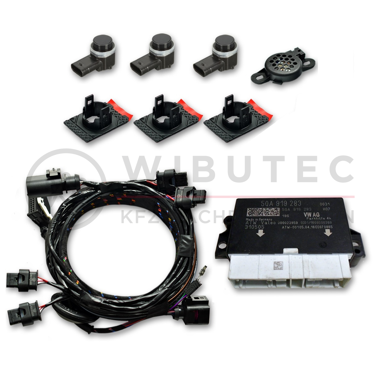 VW up! Park Pilot Rear / Rear parking aid retrofit package - Wibutec ...