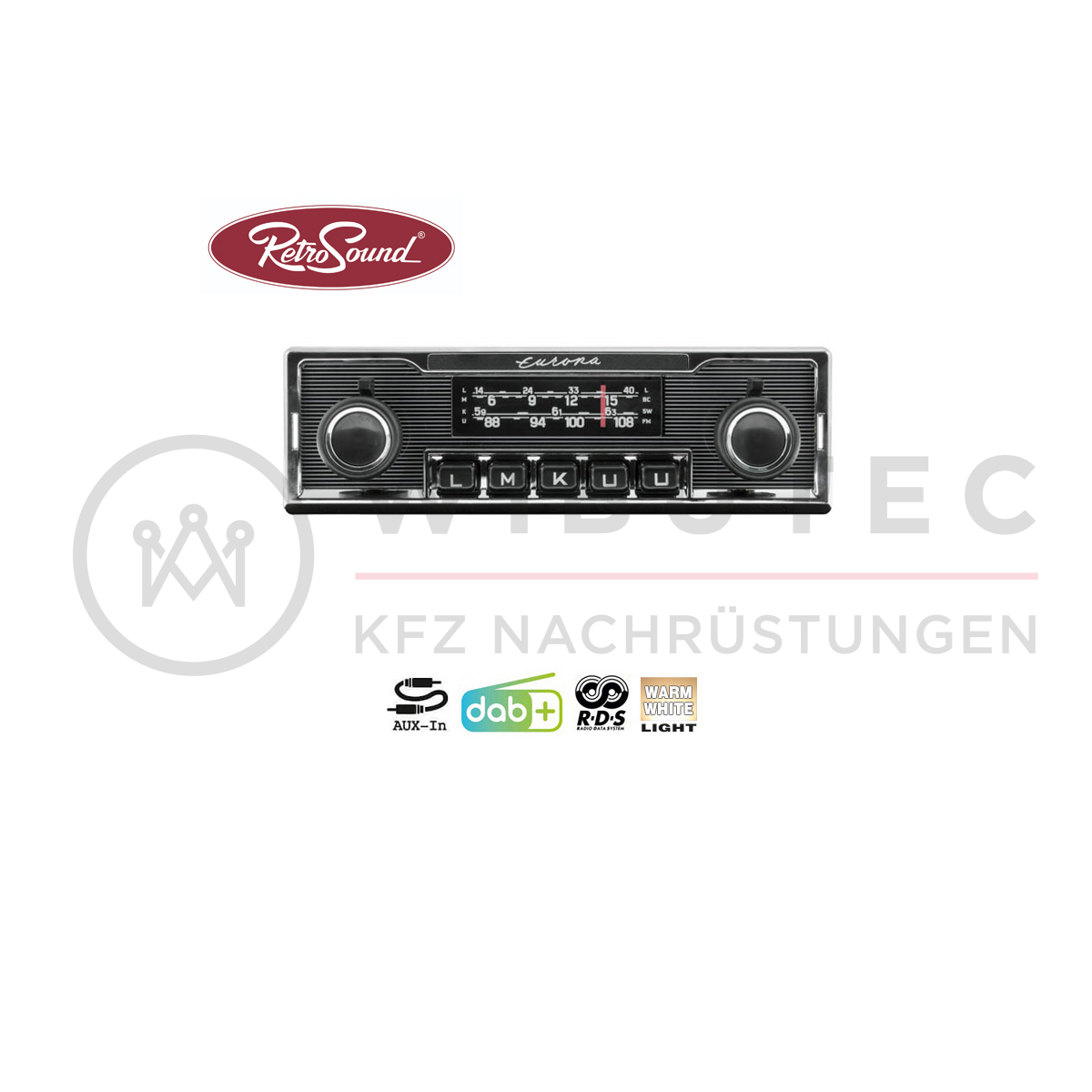 RETROSOUND "MOTOR-1DAB" DAB+ Complete Set "Europa" with accessories ...