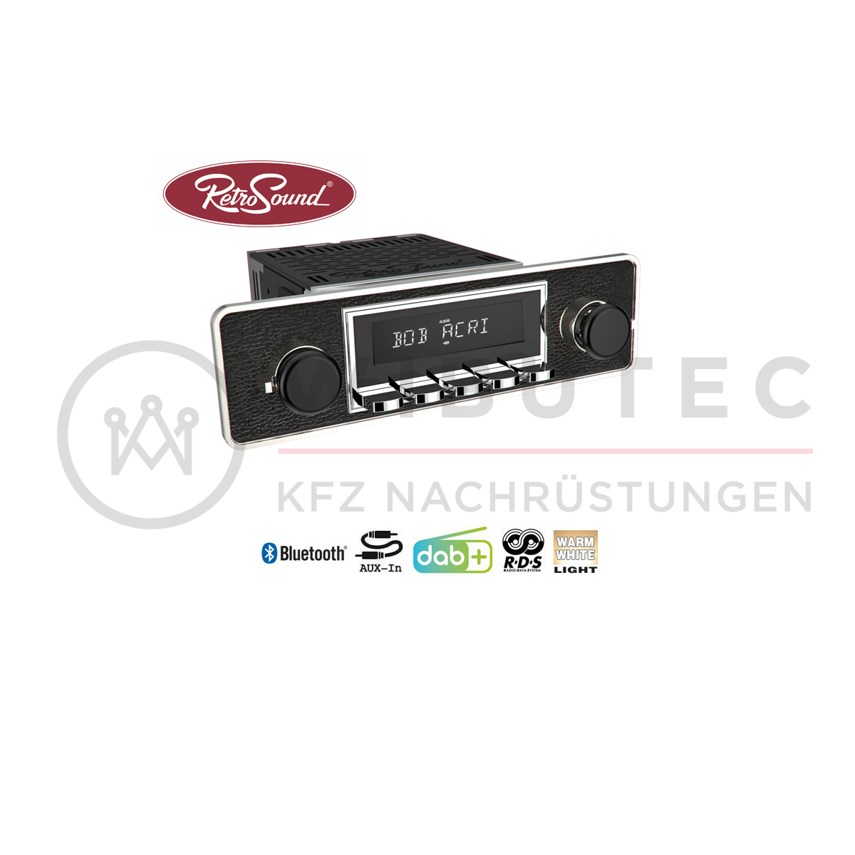 RETROSOUND "MOTOR-1DAB-1" DAB+ complete set "Trim" met Bluetooth® - W ...