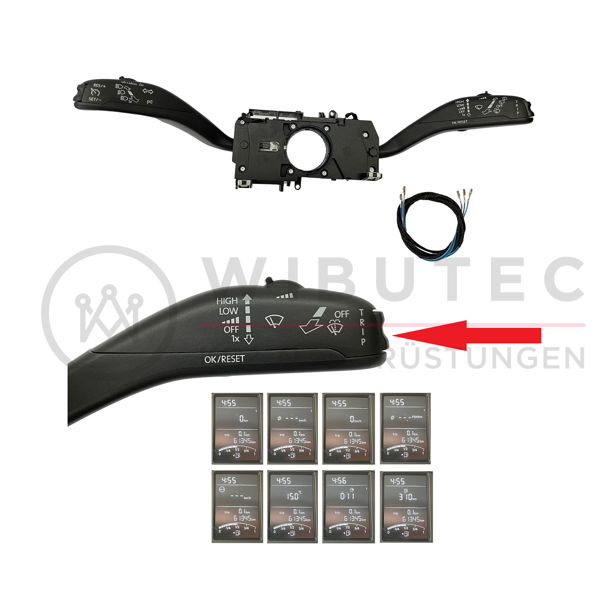 Retrofit kit multifunction display for VW T5 Facelift from 04.11.2013 ...