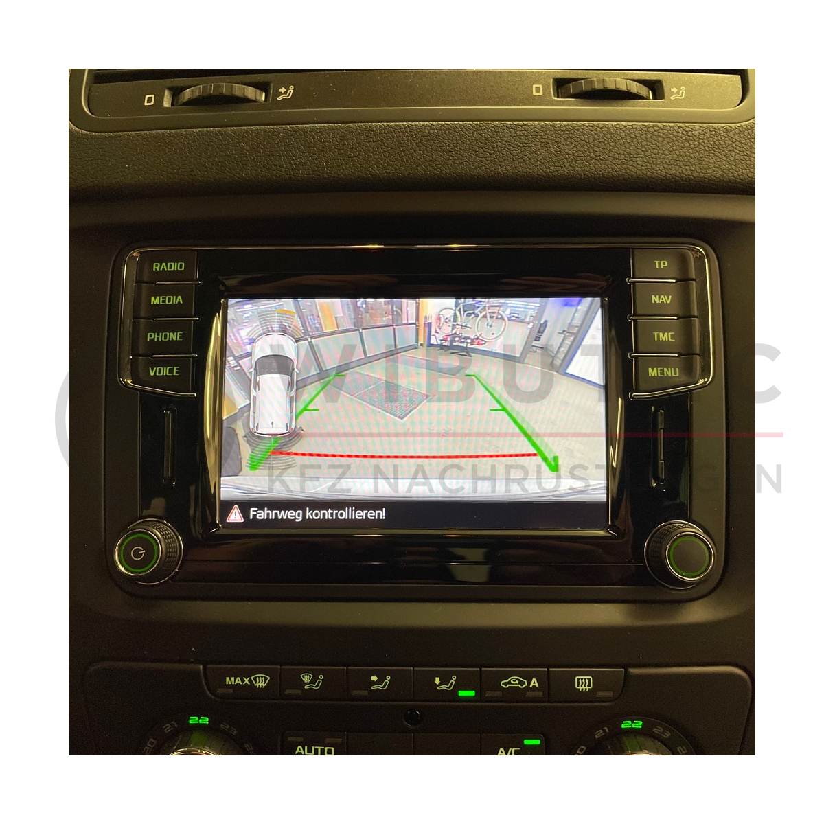 SKODA Yeti 5L ab 2015 Rückfahrkamera / Rear View Nachrüstpaket, 349,00